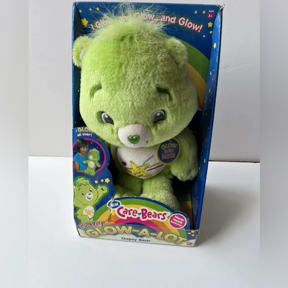 Care Bears | Toys | Vintage Care Bears Glow A Lot Bear Green Nip | Poshmark